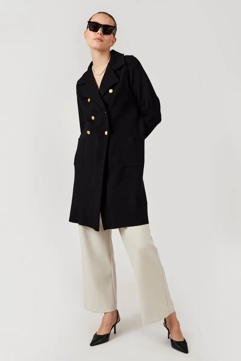 GOMAYE GMCASSIE HEAVY KNIT CARDIGAN BLACK | Parallel