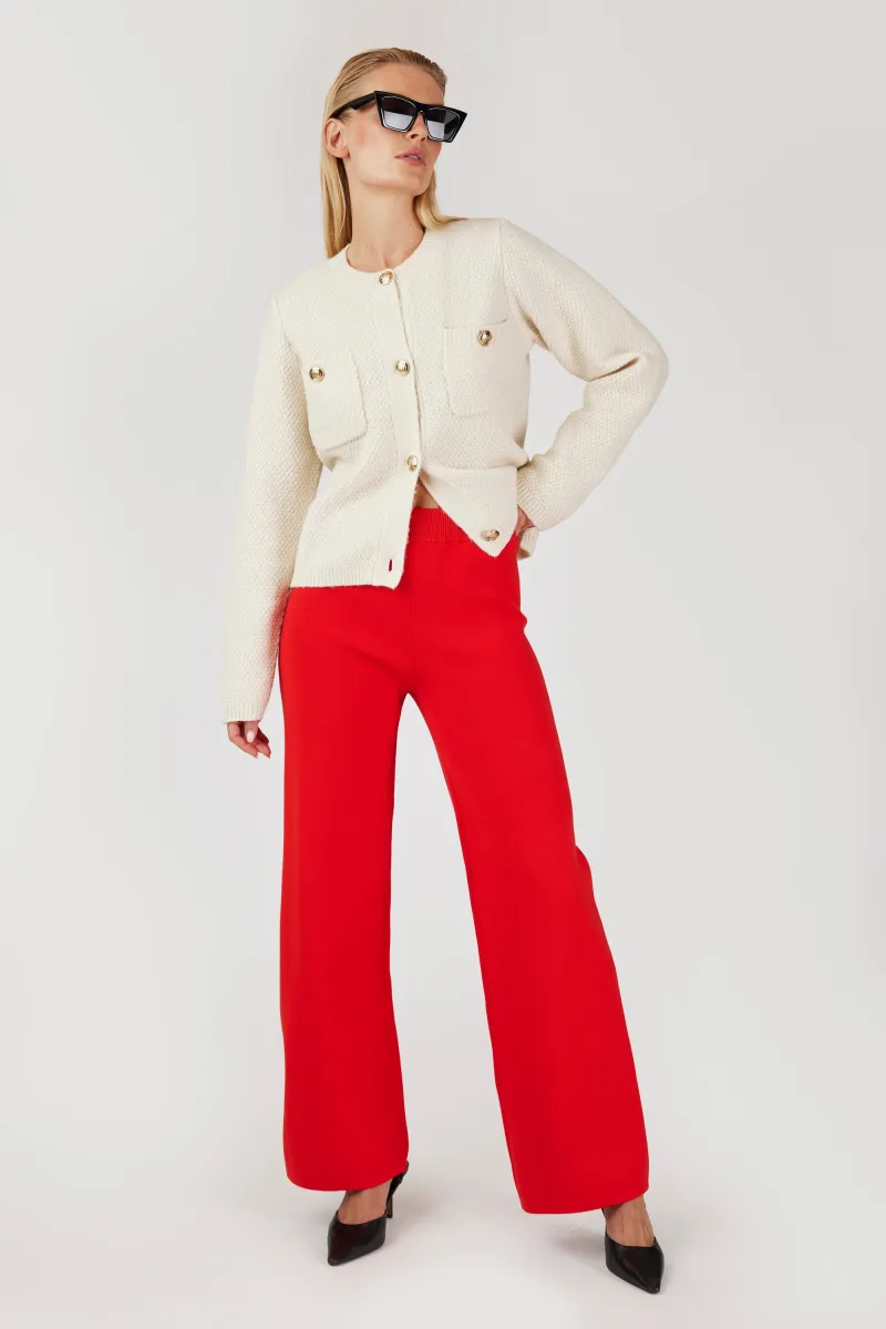 GOMAYE GMSONNY REGULAR KNITWARE TROUSERS TOMATO RED | Parallel