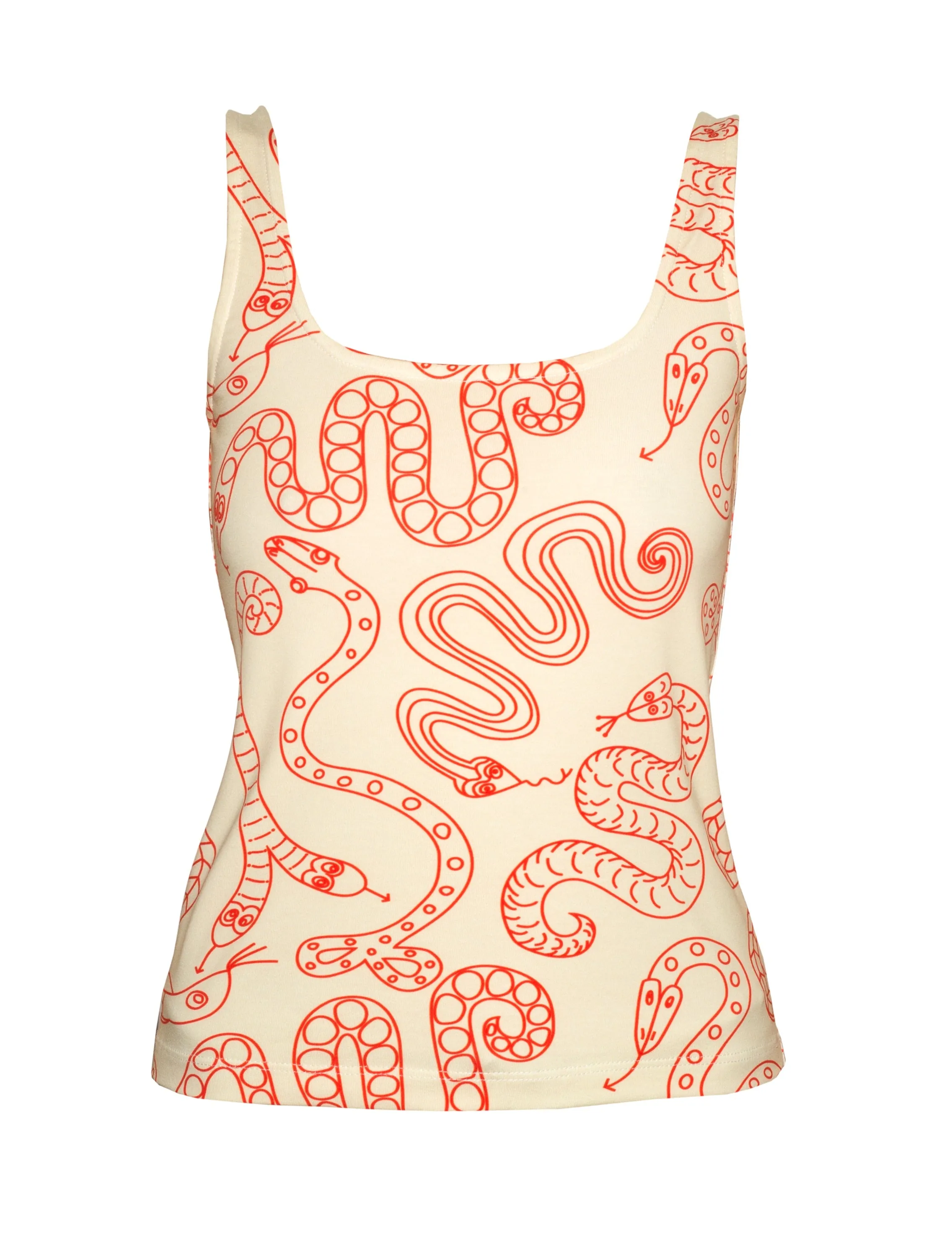 Csath Tank Top Snakes Beige | Parallel