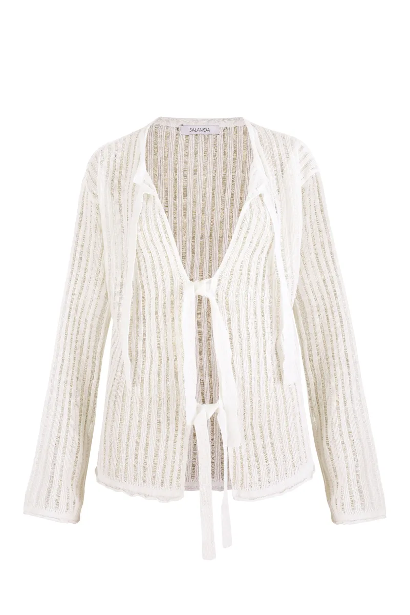 Sole Linen Cardigan White | Parallel