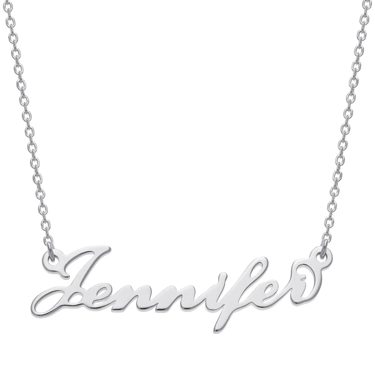 Sterling Silver Petite Script Name Necklace | Parallel
