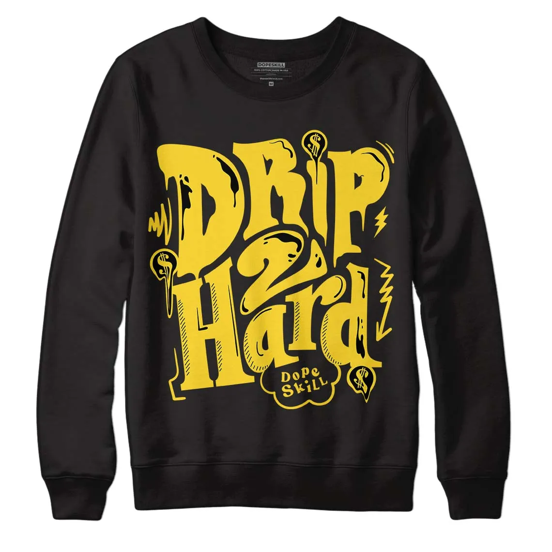 Black Tour Yellow AJ 4 Thunder DopeSkill Sweatshirt Drip Too Hard ...