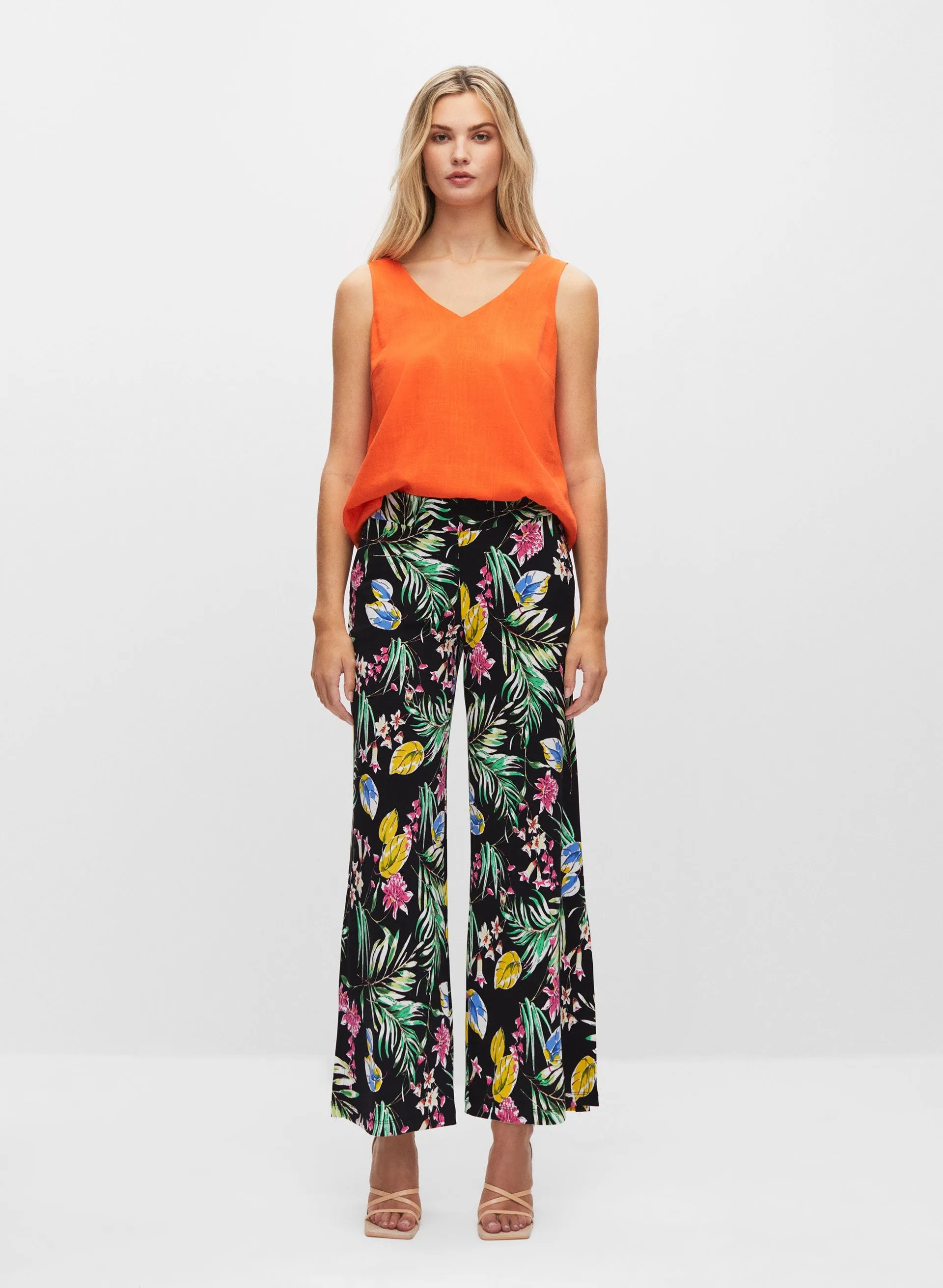 Tropical Print Palazzo Pants | Parallel