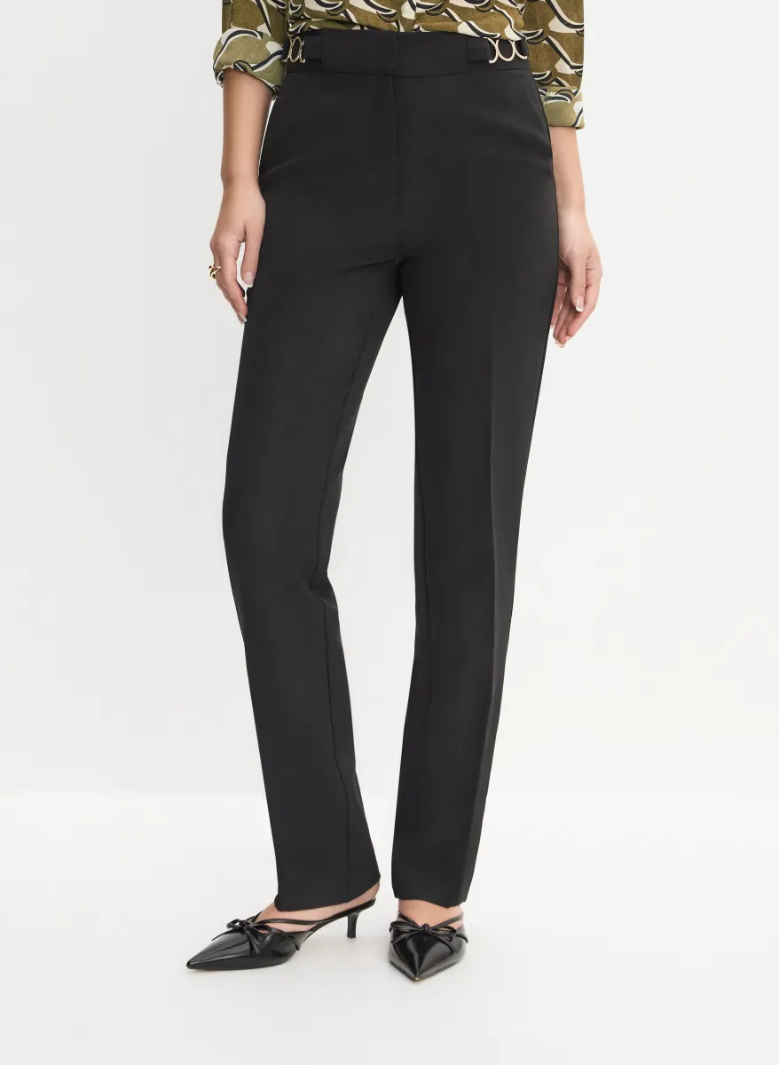 Lauren Ring Insert Straight-Leg Pants | Parallel