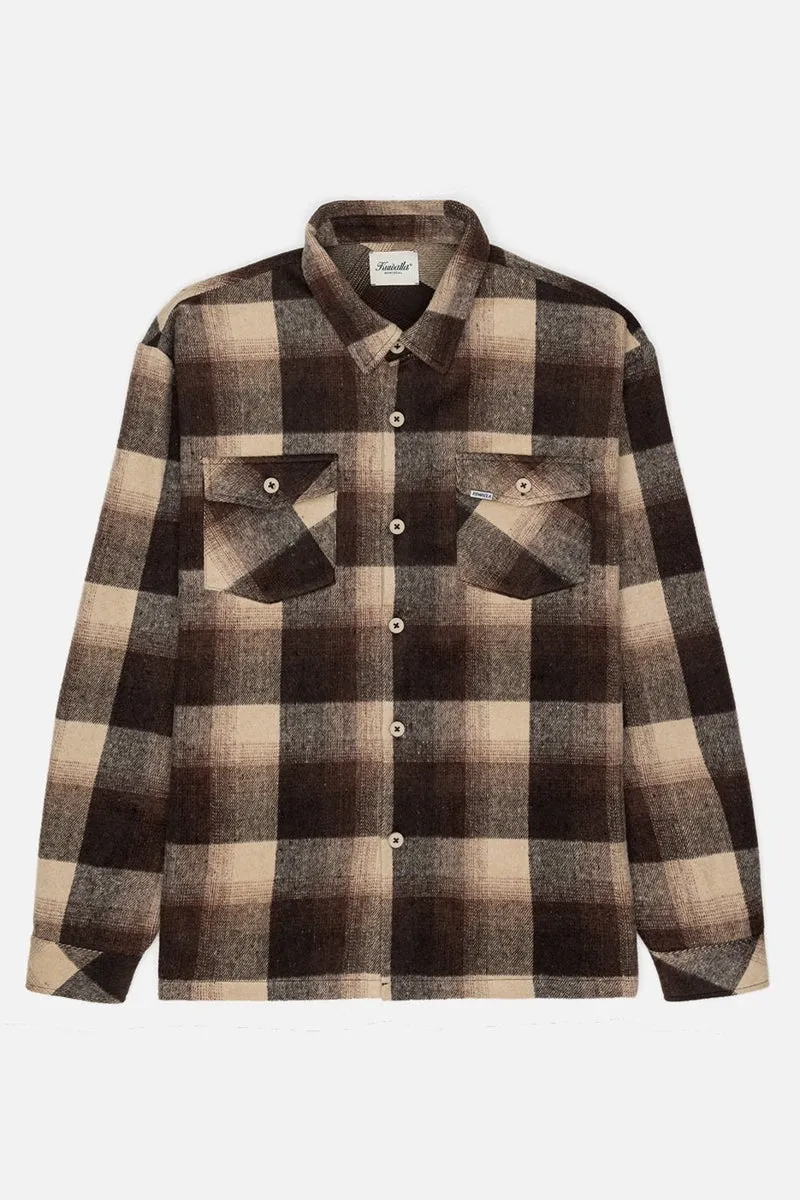 Kuwalla Brown Plaid Brushed Flannel Shacket | Parallel