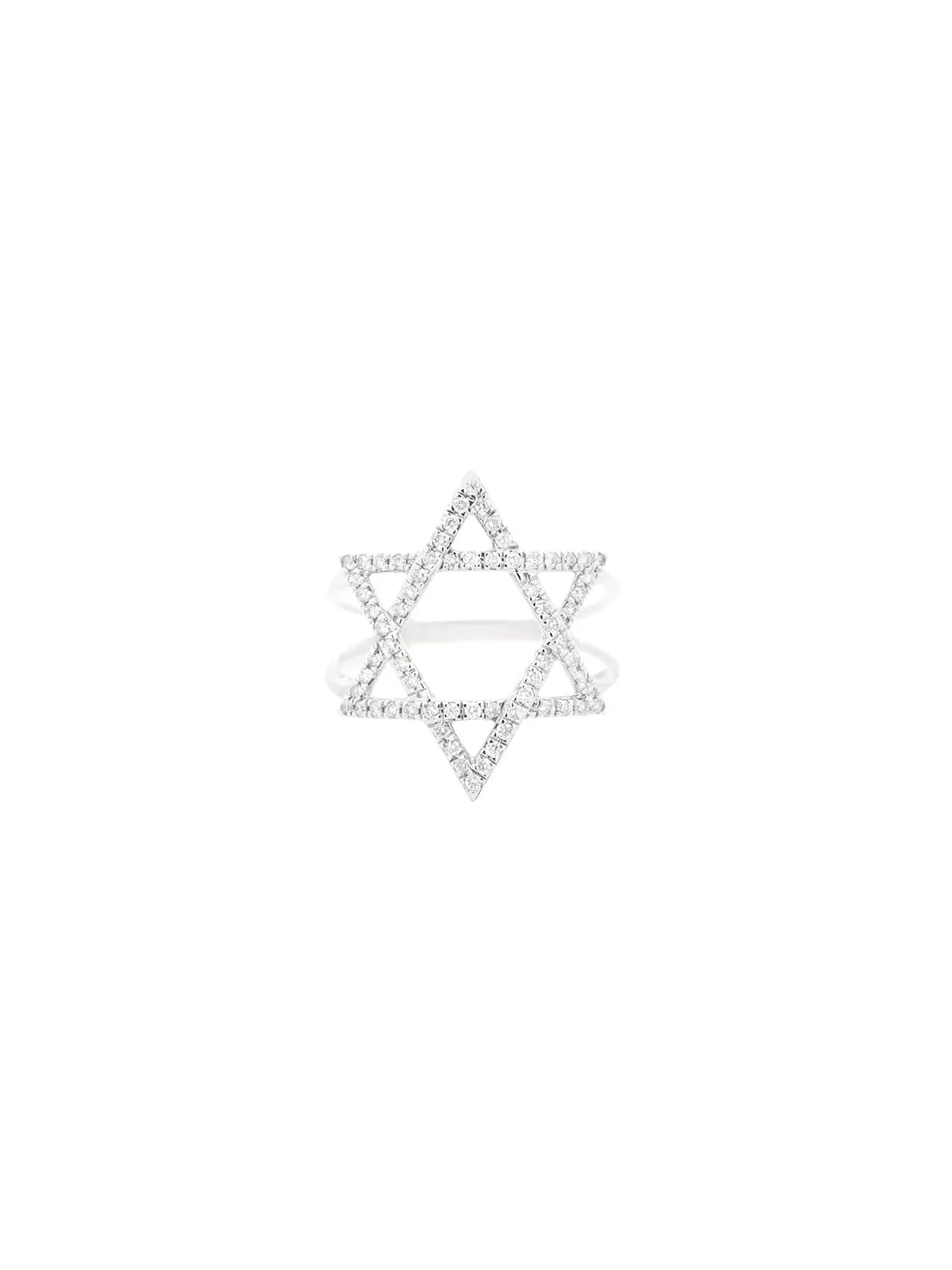 0.33ct Diamond 18K Gold Star of David Ring | Parallel