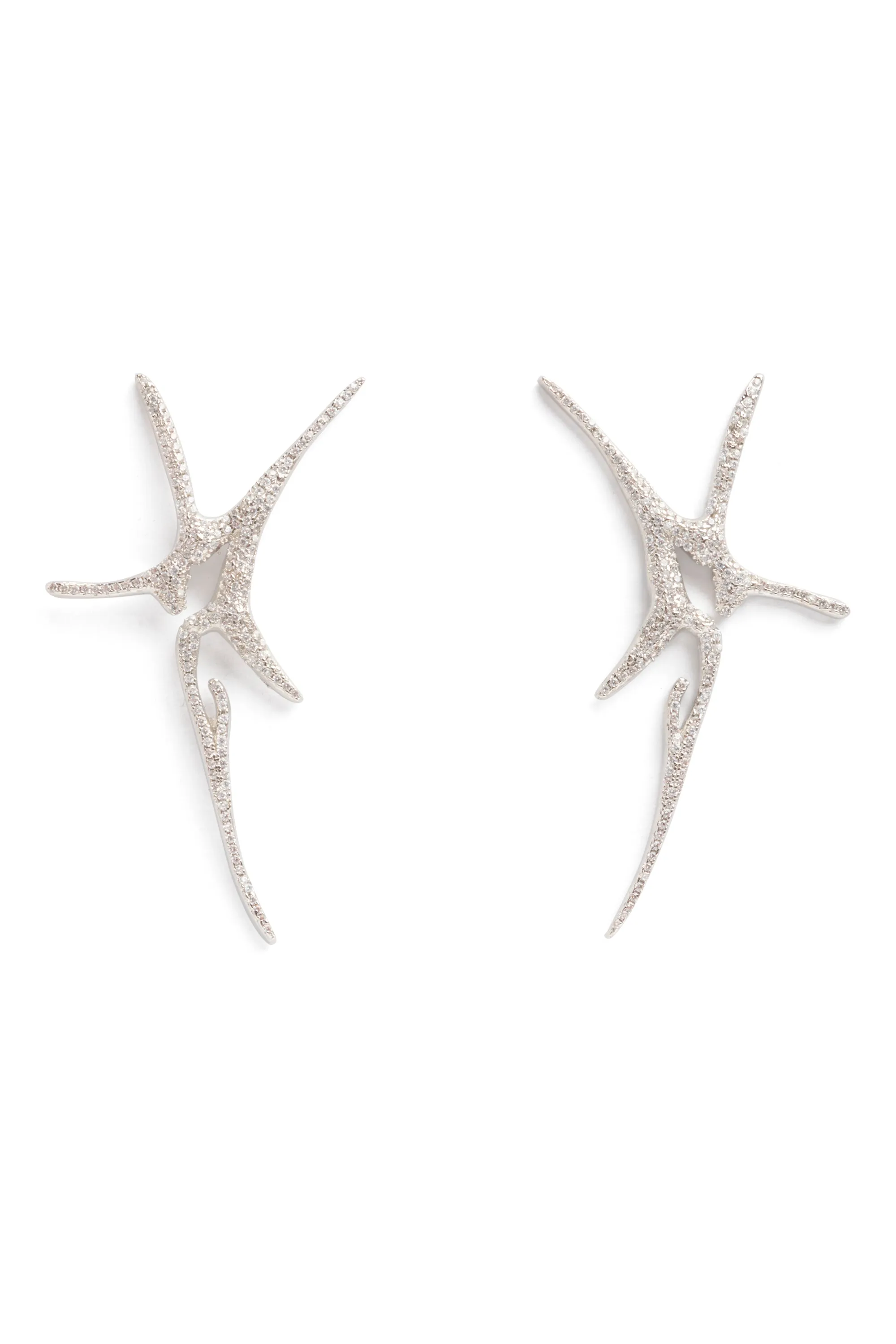 CRYSTAL CLEAR PAVE NOVA EARRINGS | Parallel
