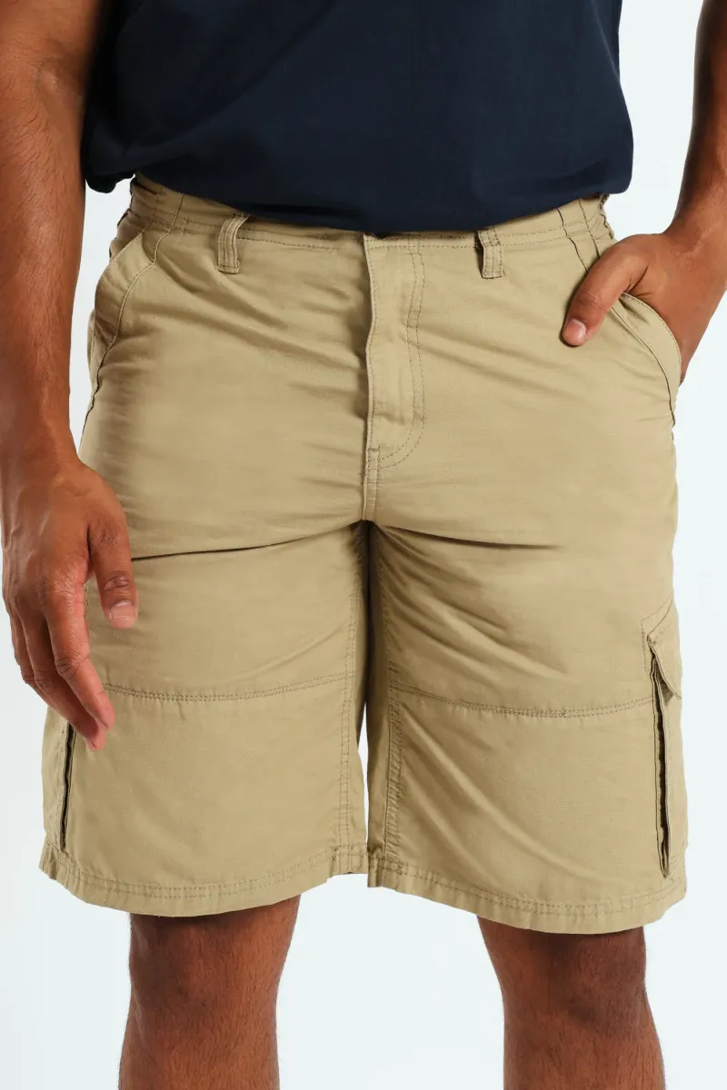 Plain Cargo Shorts - Stone | Parallel