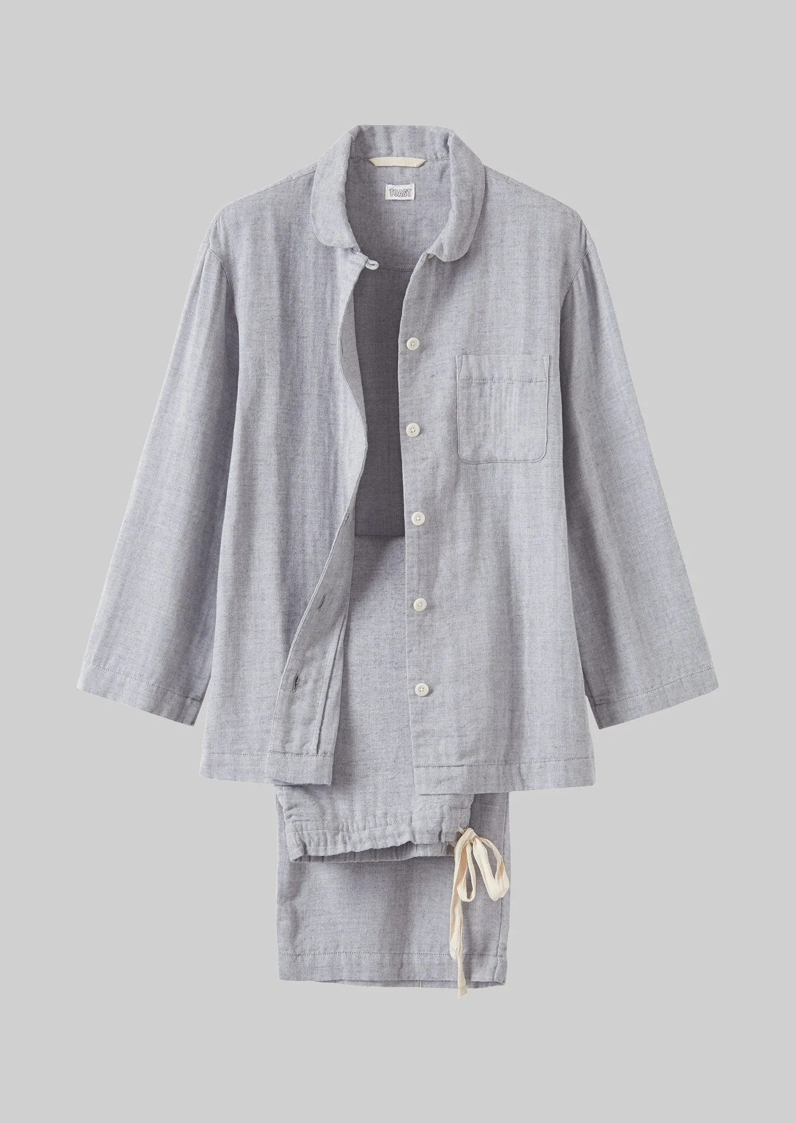 Ada Soft Double Cotton Pyjamas | Grey Melange | Parallel