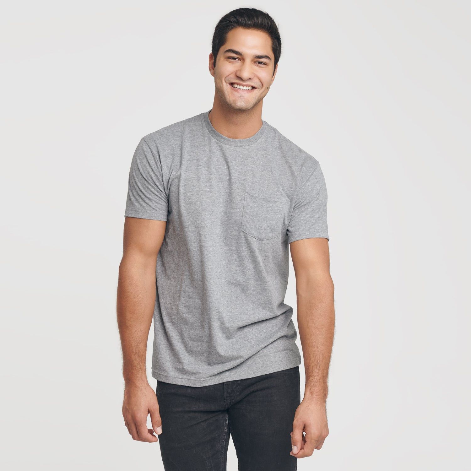 Heather Gray Pocket Crew Tee | Parallel
