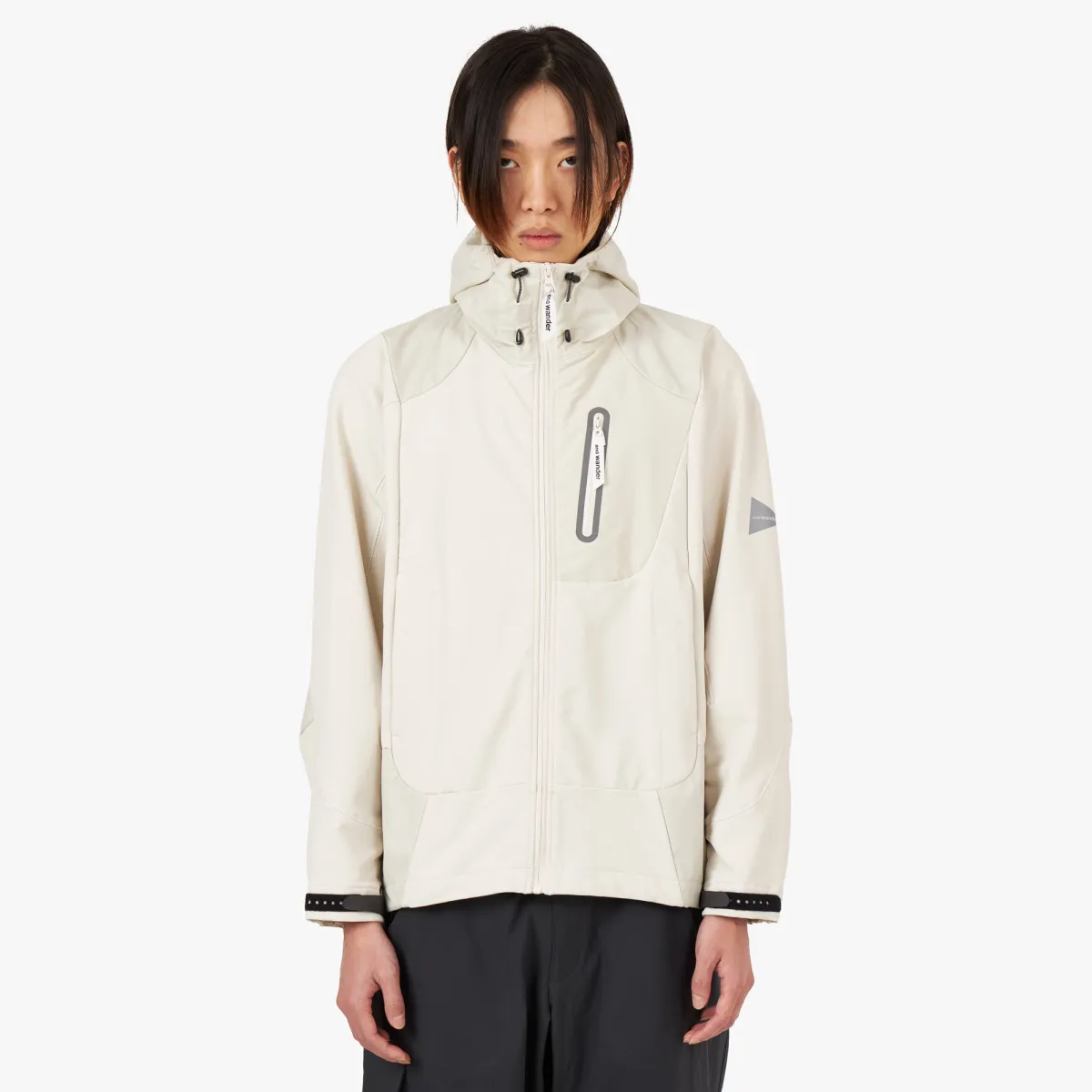 and wander Stretch Shell Jacket / Off White | Parallel