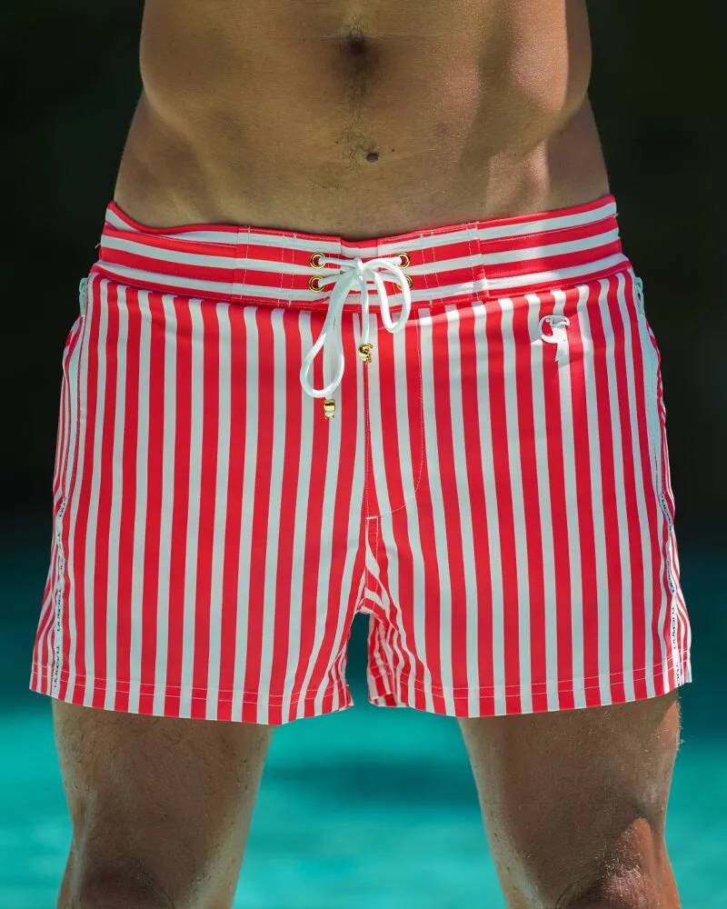 Pillar Red Swim Trunks 3" | Parallel