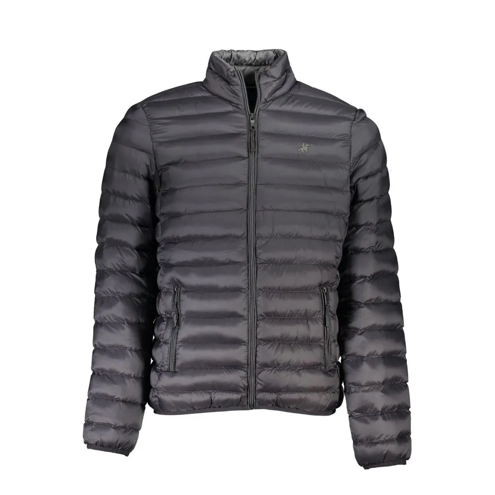 Sleek Black Long Sleeve Zip Jacket | Parallel