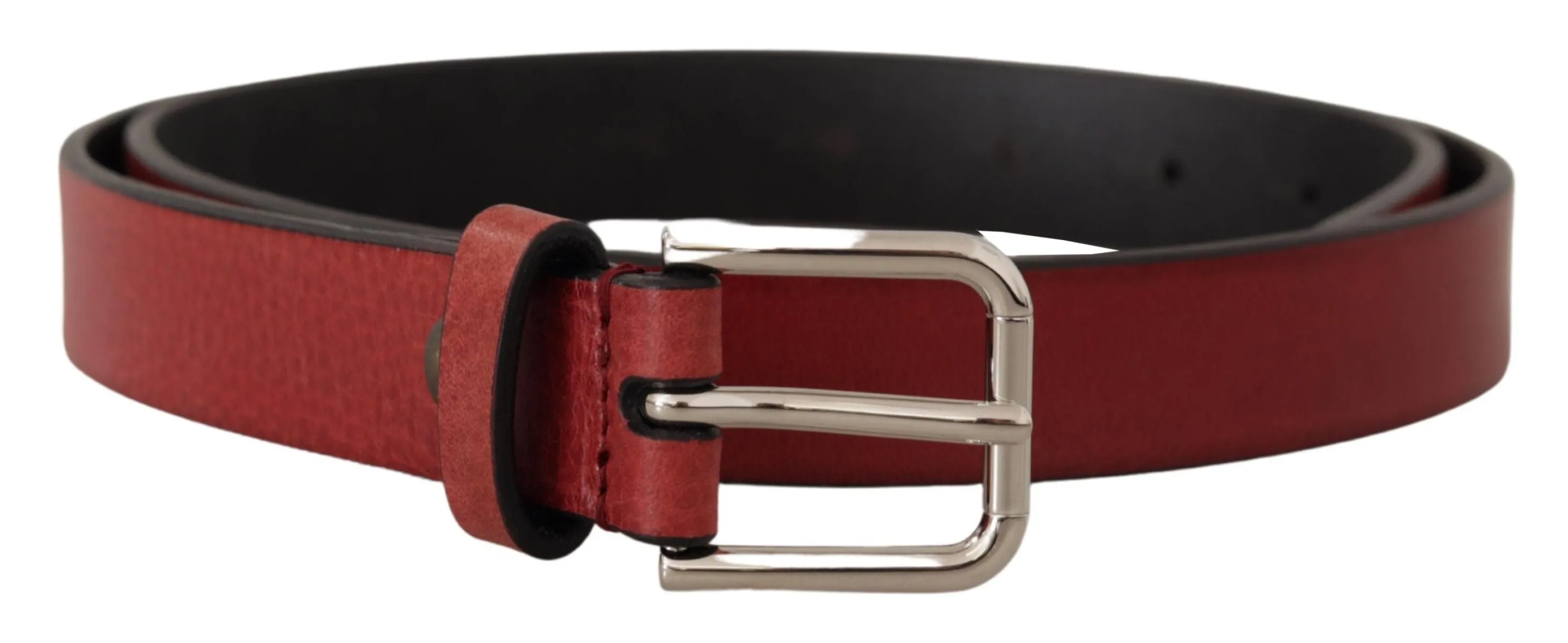Elegant Maroon Italian Leather Belt | Parallel