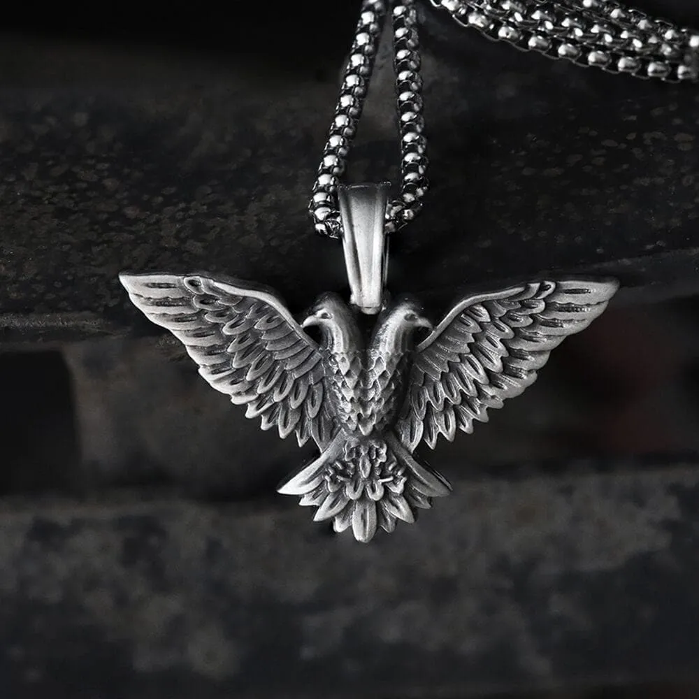 Double-Headed Eagle Pure Tin Necklace | Parallel