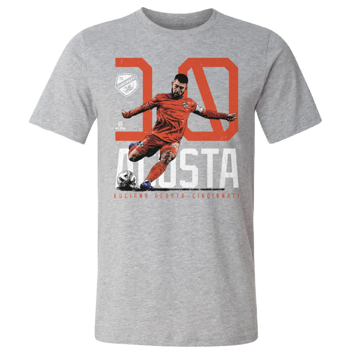 Luciano Acosta FC Cincinnati Bold Number WHT | Parallel