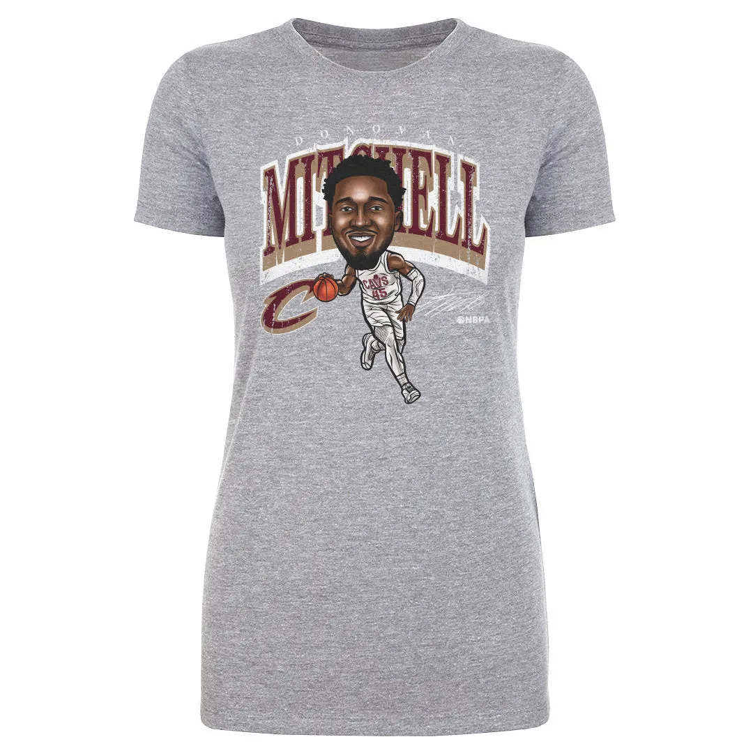 Donovan Mitchell Cleveland Cavaliers Cartoon WHT | Parallel