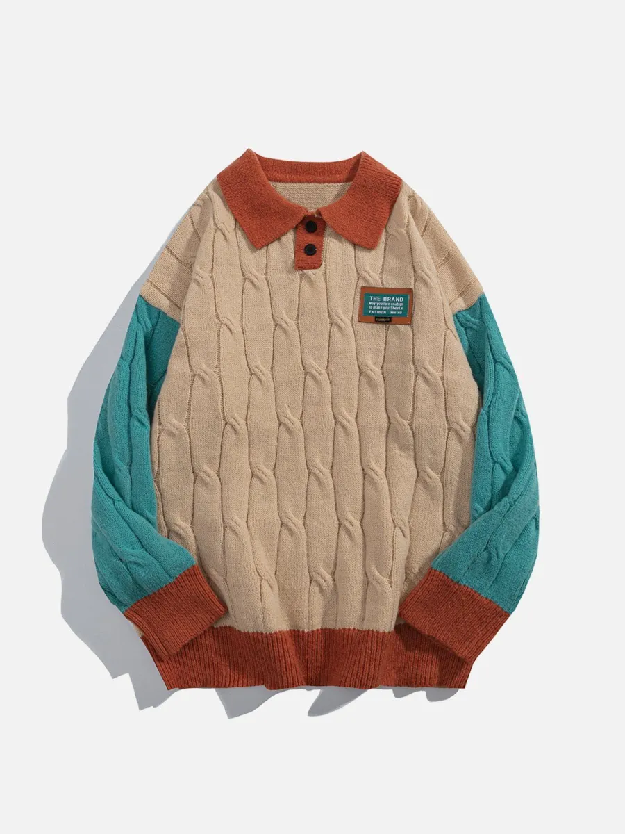 Aelfric Eden Jacquard Patchwork Sweater | Parallel