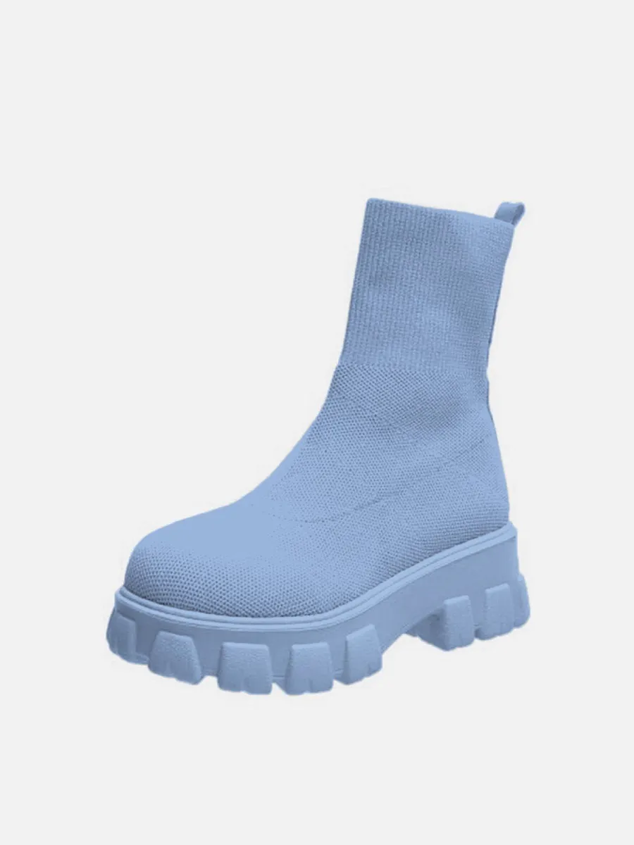 Socks Uppers Platform Booties | Parallel