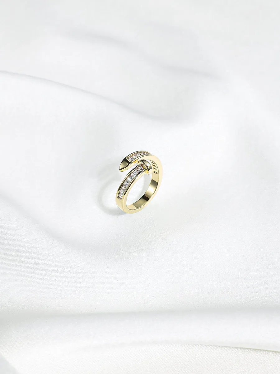 Nail Shape Open-end Ring | Parallel