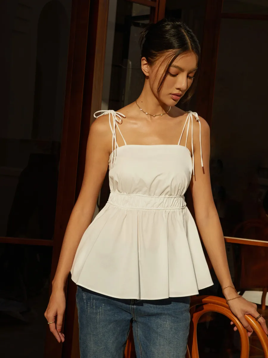 Knotted Peplum Cami Top | Parallel