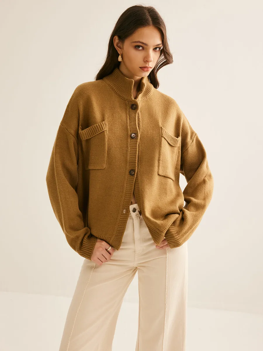 Button Down Pockets Cardigan | Parallel