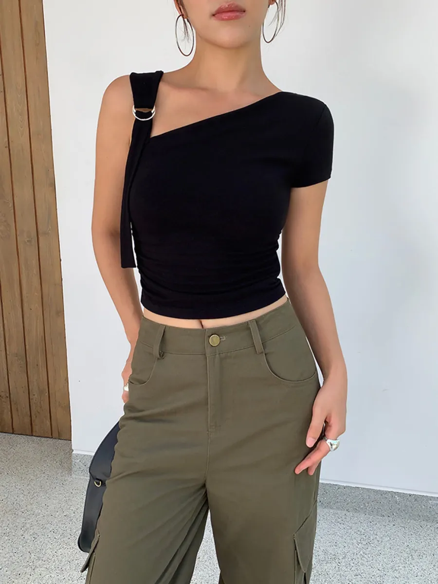 Asymmetrical One Shoulder Off Top | Parallel