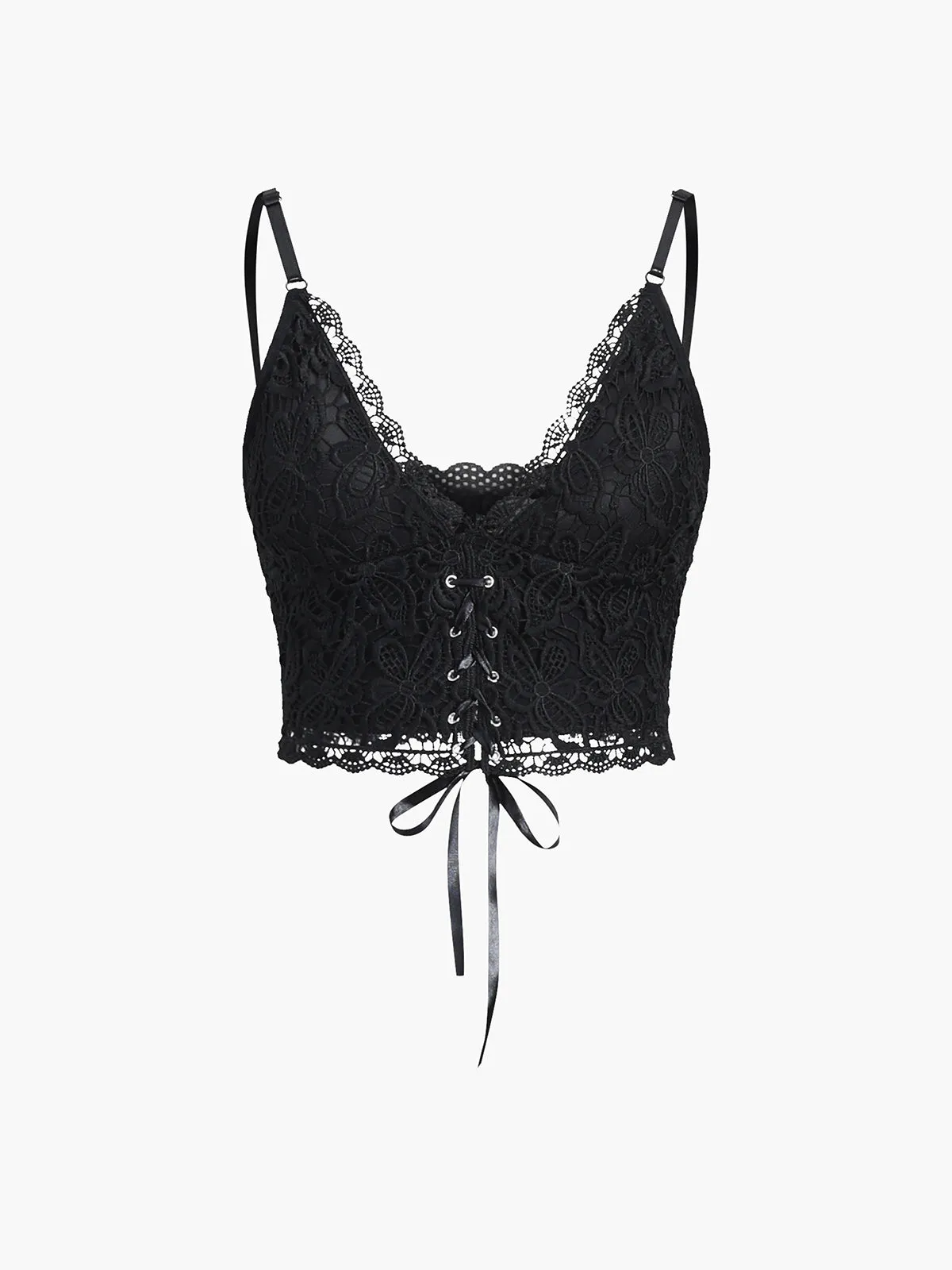 Lace Up Backless Cami Top Parallel