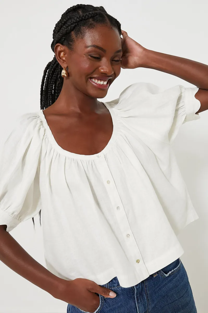 White Linen Tully Top | Parallel