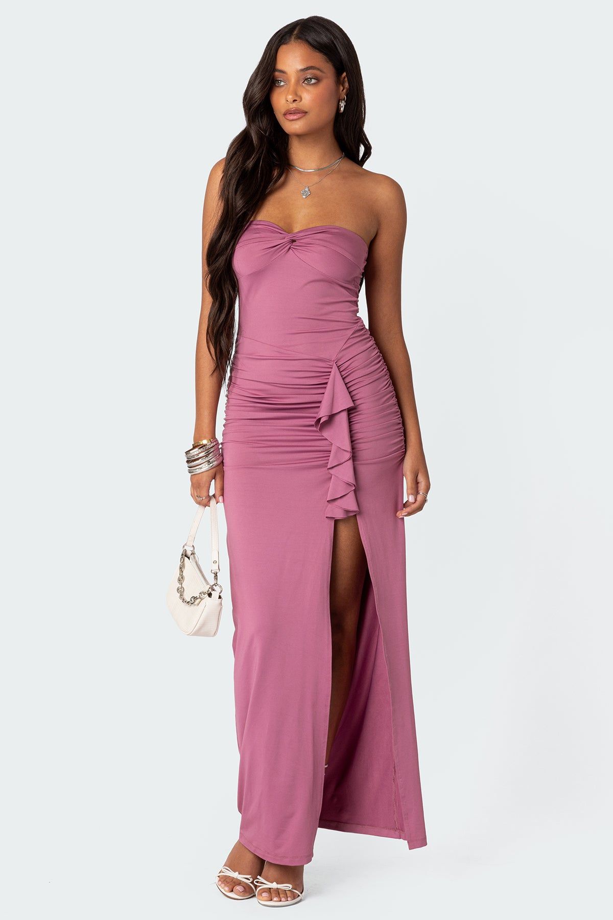 Ashley Gathered Ruffle Maxi Dress | Parallel