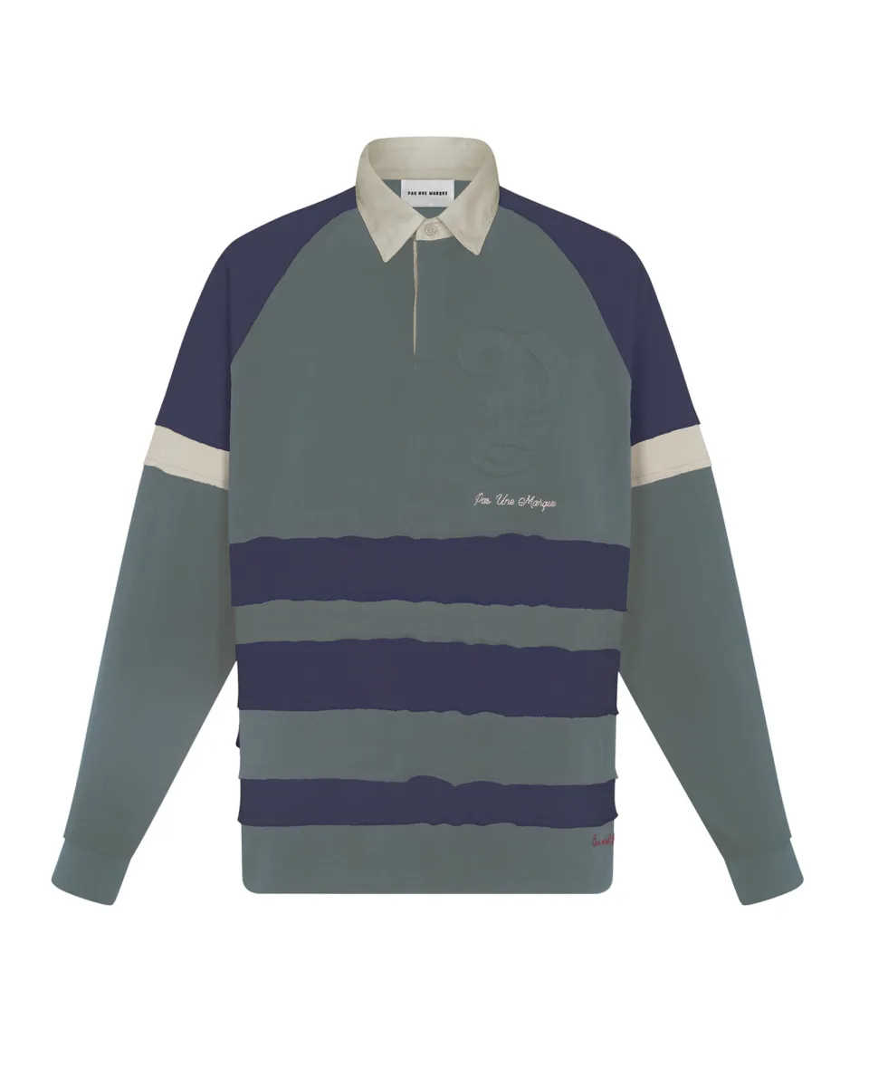 Rugby Shirt (Green/Grey/Beige) | Parallel