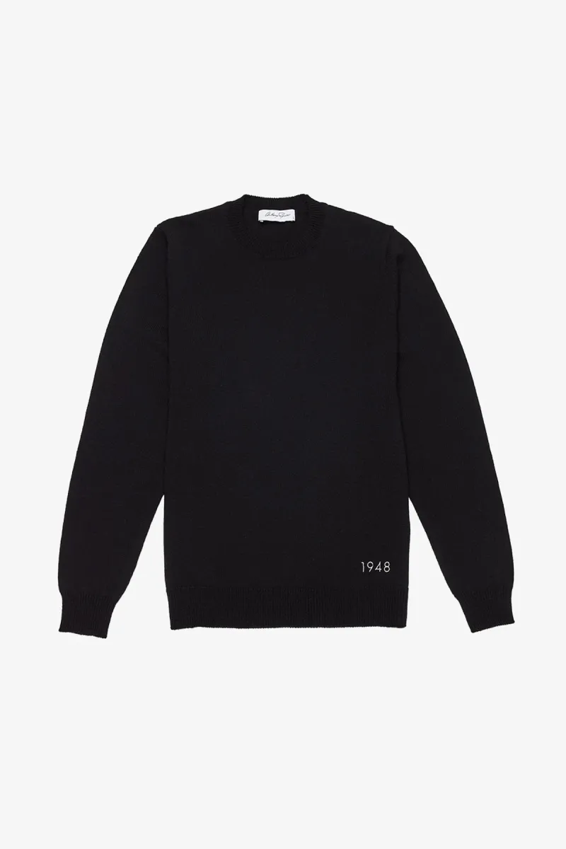 Asher - Black Crewneck Knit | Parallel