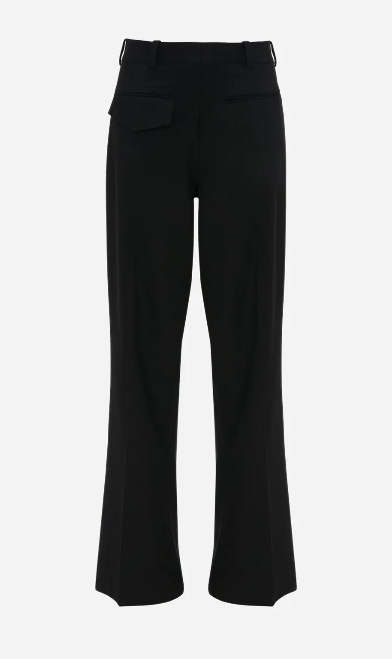 Victoria Beckham | Reverse Front Trouser - Black | Parallel