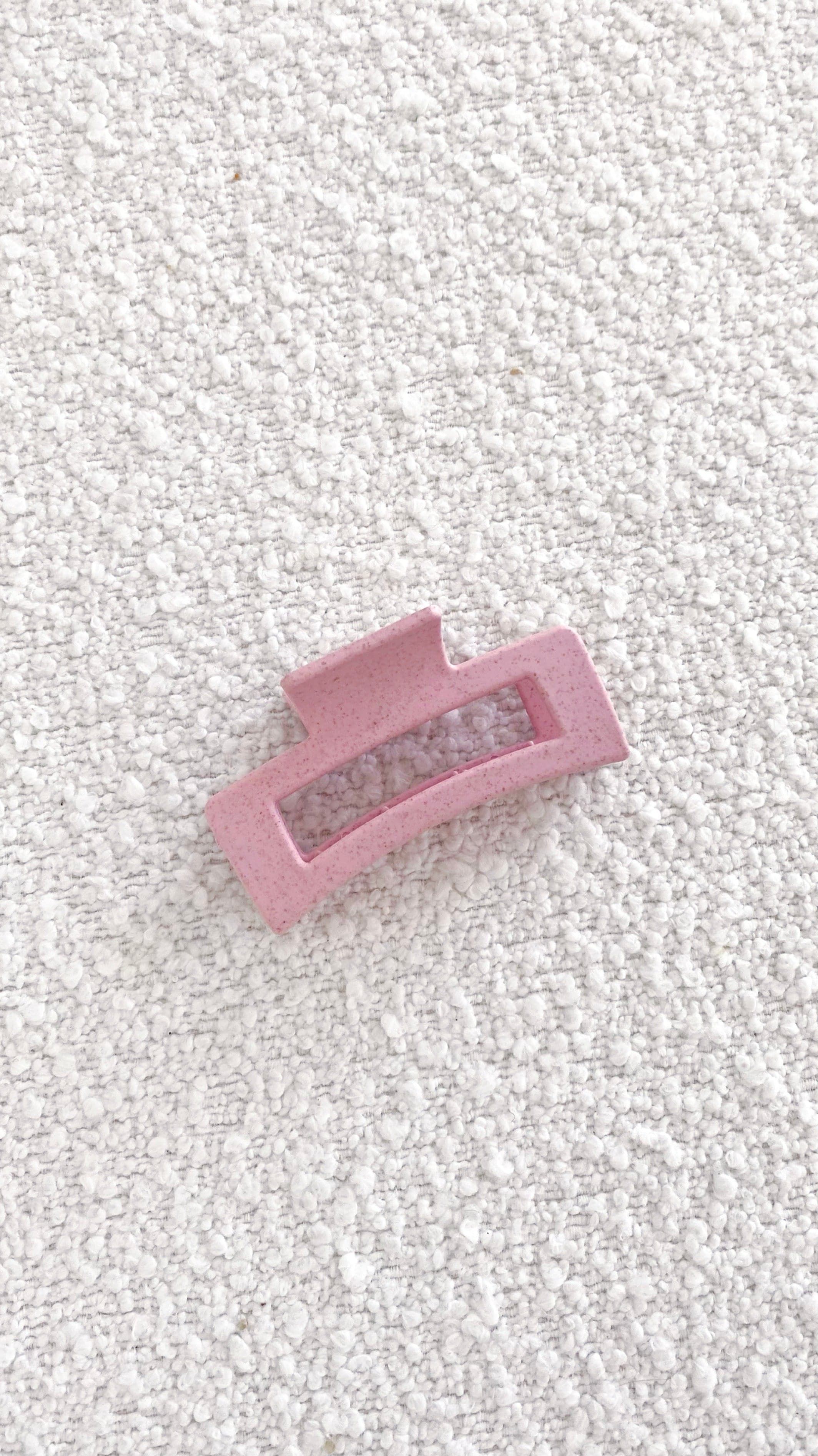 Kori Speckled Rectangle Claw Clip - Pink | Parallel