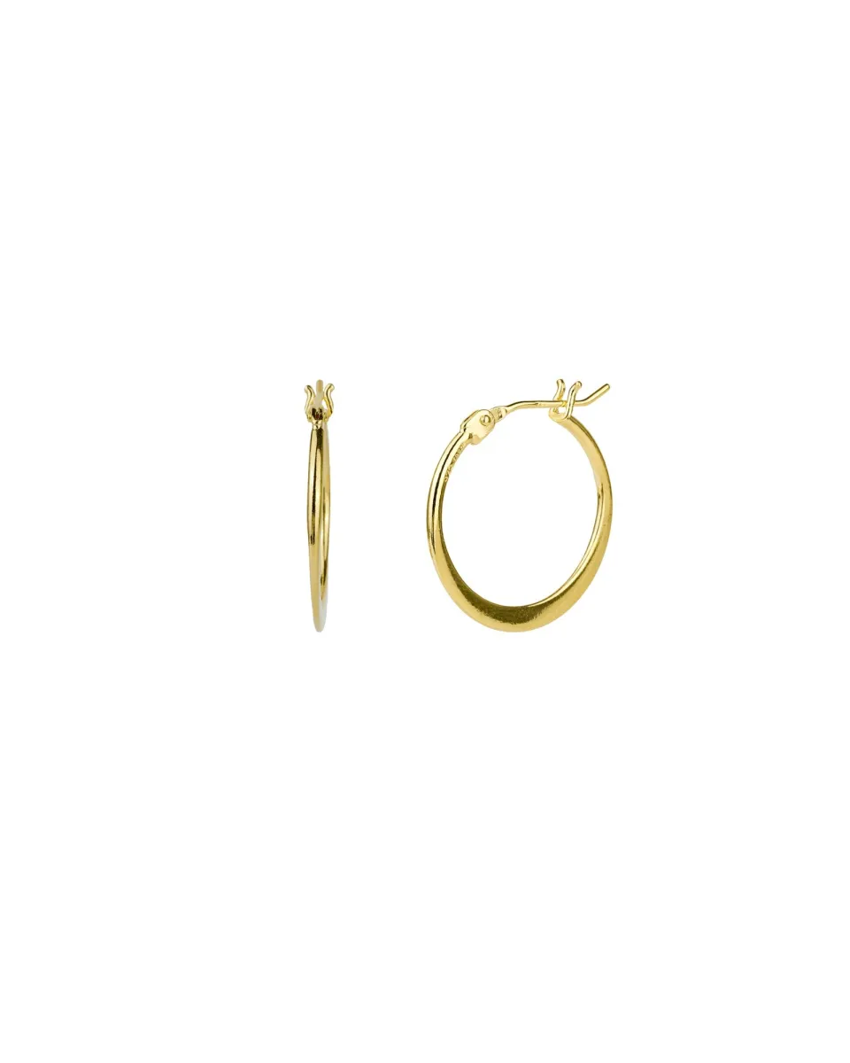 Flat Tapered Hoops | 18mm | Parallel