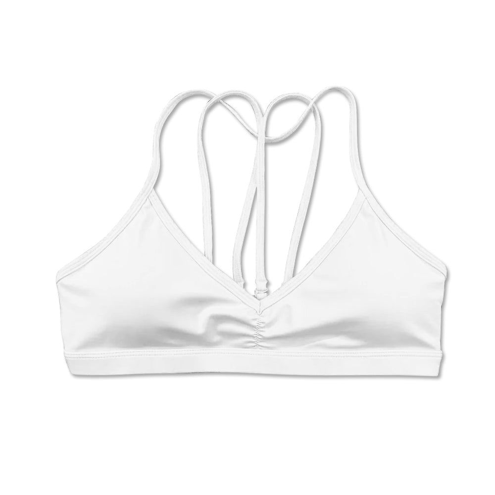 Halter V-Neck Bra - White | Parallel