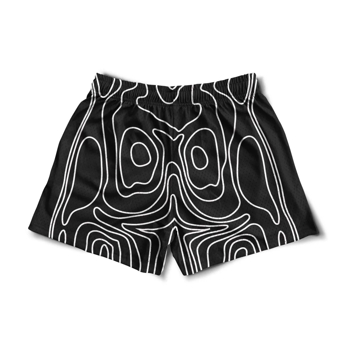 Mesh Flex Shorts 5" - Topographic Male Body Map (Preorder) | Parallel