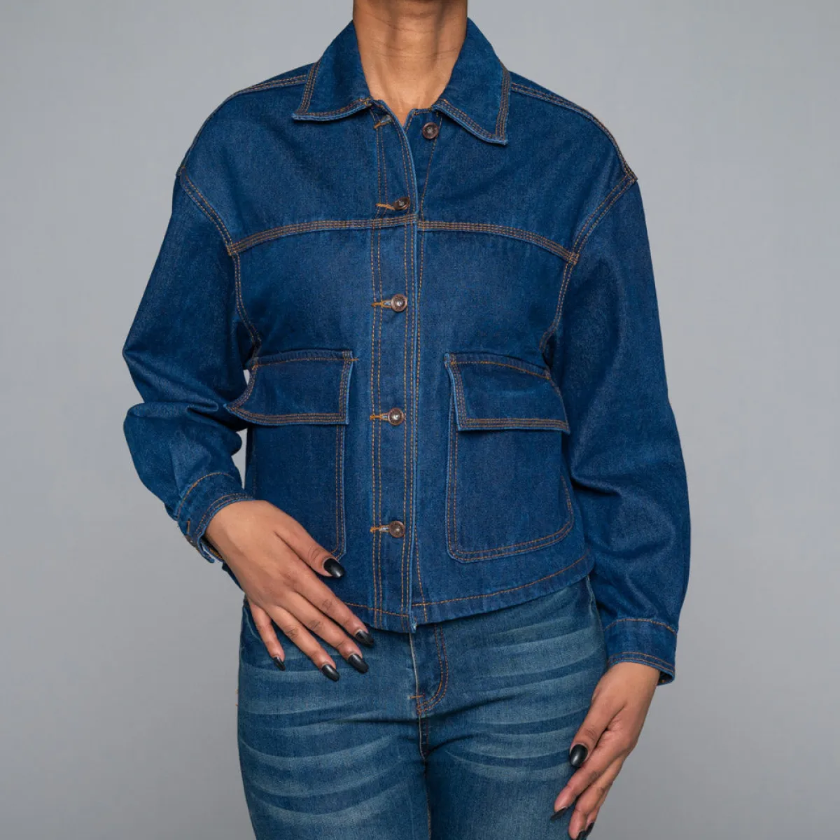 Pocket Detail Denim Jacket | Parallel
