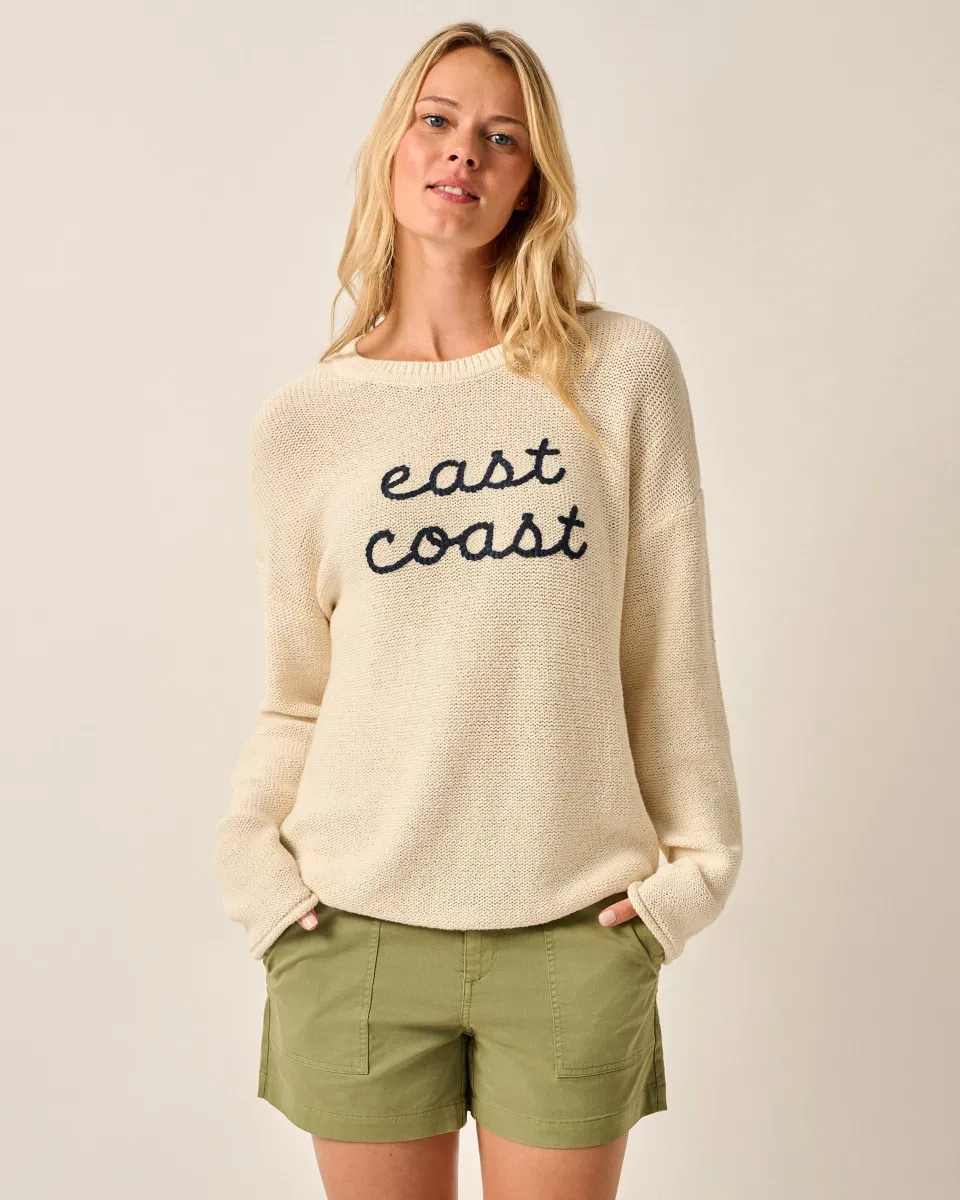Coastal Chloe Cotton Blend Crewneck Sweater | Parallel